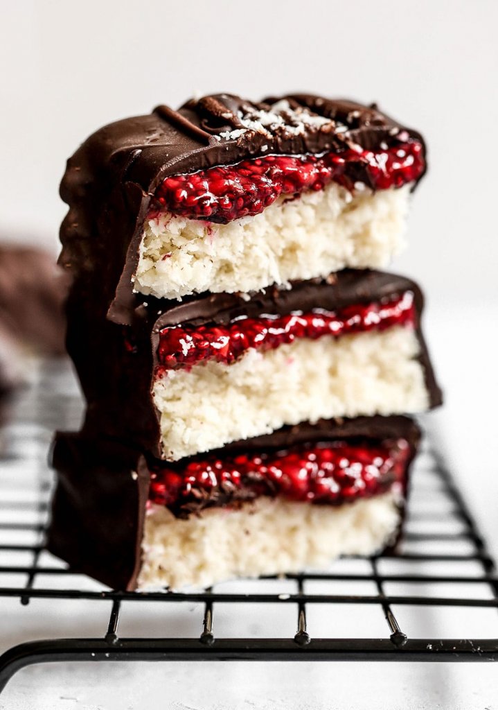 Vegan Raspberry Bounty Bars (Healthier)