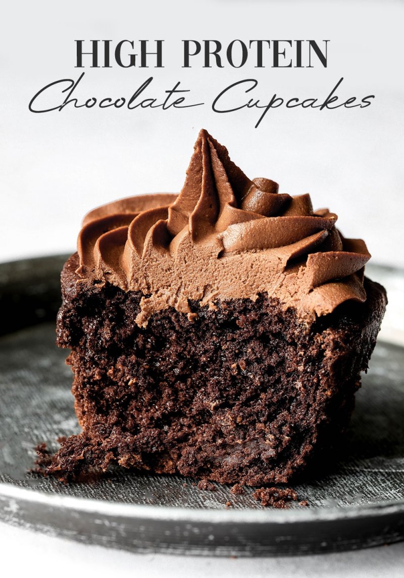 Protein Chocolate Cupcakes With A Chocolate Protein Frosting