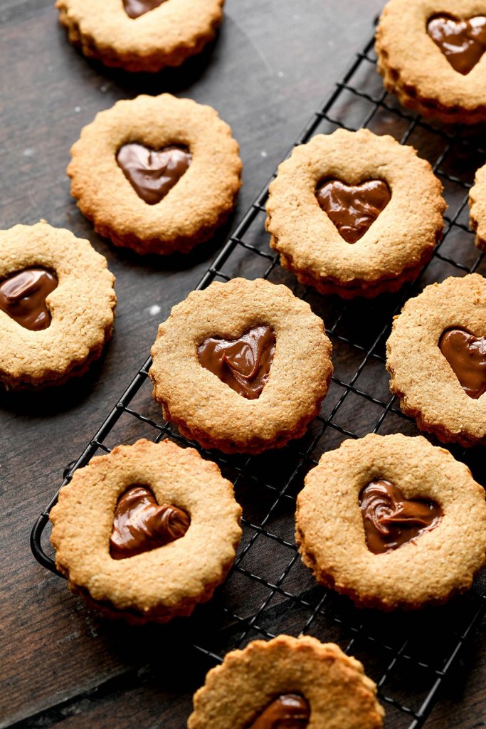 Healthier Vegan Heart Sandwich Cookies