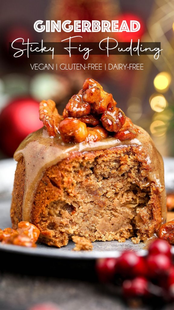 Gingerbread Sticky Fig Puddings (Vegan/GF)