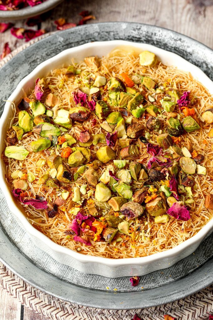 Healthier Knafeh Recipe (Vegan/Dairy-free)