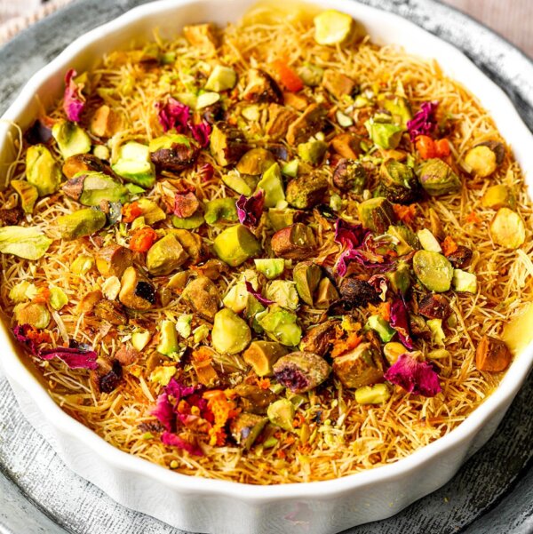 Healthier Knafeh Recipe (Vegan/Dairy-free)