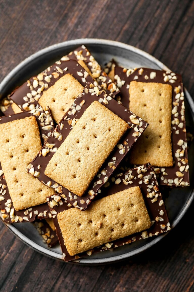 Dark Chocolate Biscuit Bark - Nadia's Healthy Kitchen