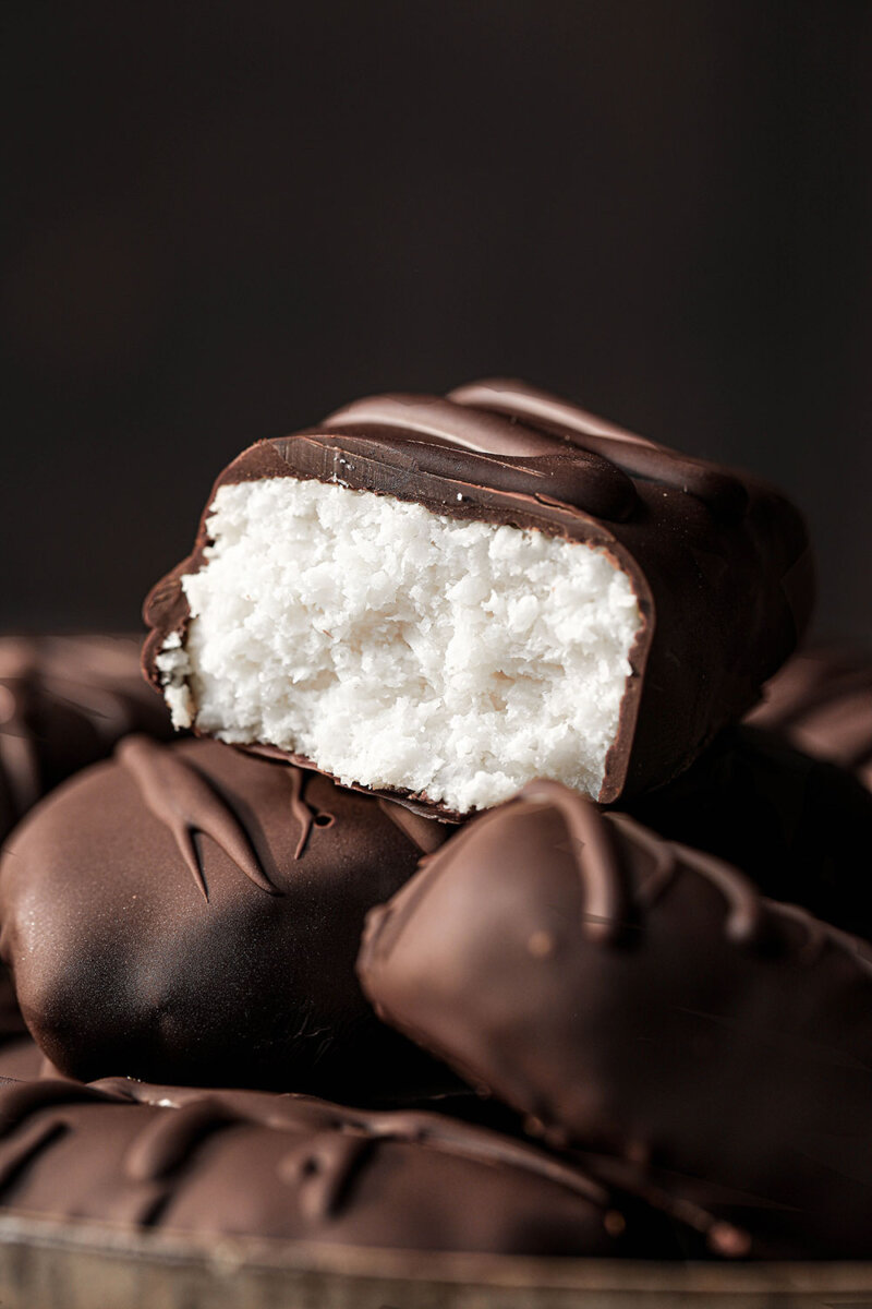 Dark Chocolate Bounty Bars - Nadia's Healthy Kitchen